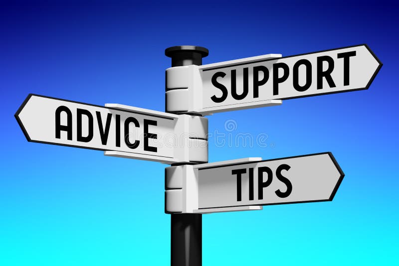 3d Man and Support Signpost Stock Illustration - Illustration of ...