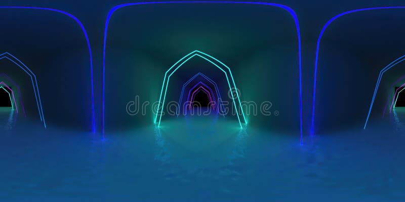 3d Illustration, 3d Rendering, Vr 360 Panorama Abstract Images of the ...