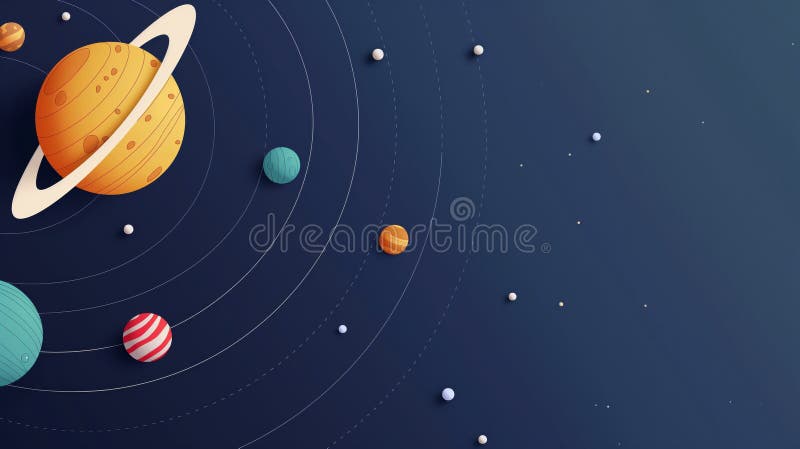 2D Illustration of a Representation of the Distant Solar System with ...