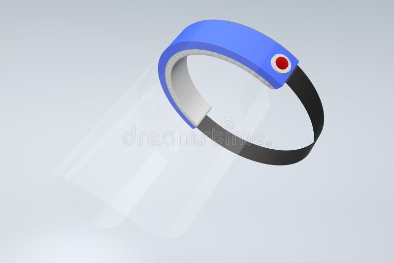 3D Illustration Representation of Face Shield in Render Stock ...