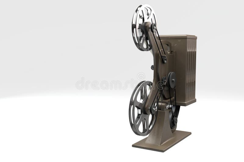 3D Illustration of Retro Film Projector Stock Illustration ...