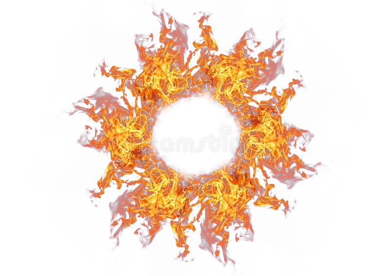 3d Illustration of a Ring of Burning Flames Stock Illustration ...