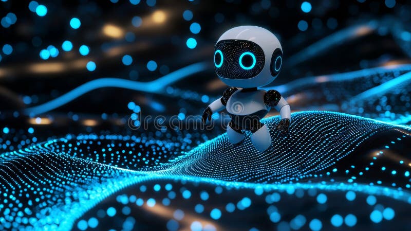 A 3D Illustration of a Robot, Android, and Chat Bot, Representing an ...