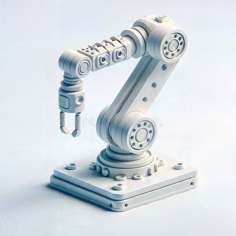 3d Illustration of Robotic Arm for Assembly Line Factory Stock ...