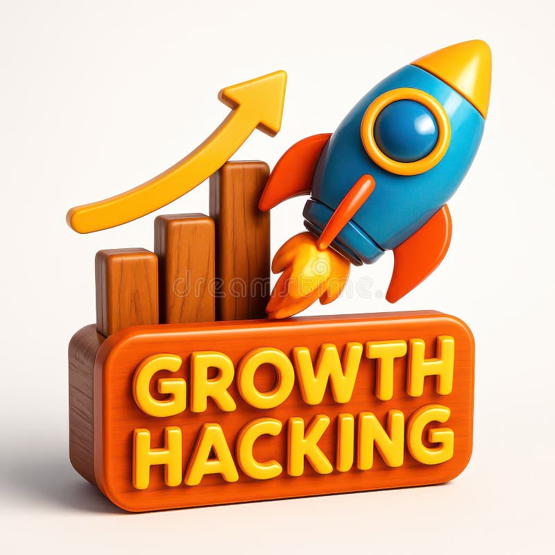 3 D Illustration of a Rocket Ship Launching Above a Growth Chart with ...