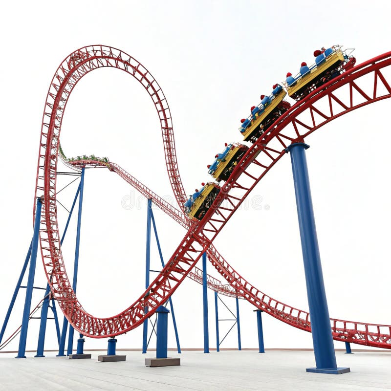 Roller Coaster White Background Stock Illustrations – 1,215 Roller ...
