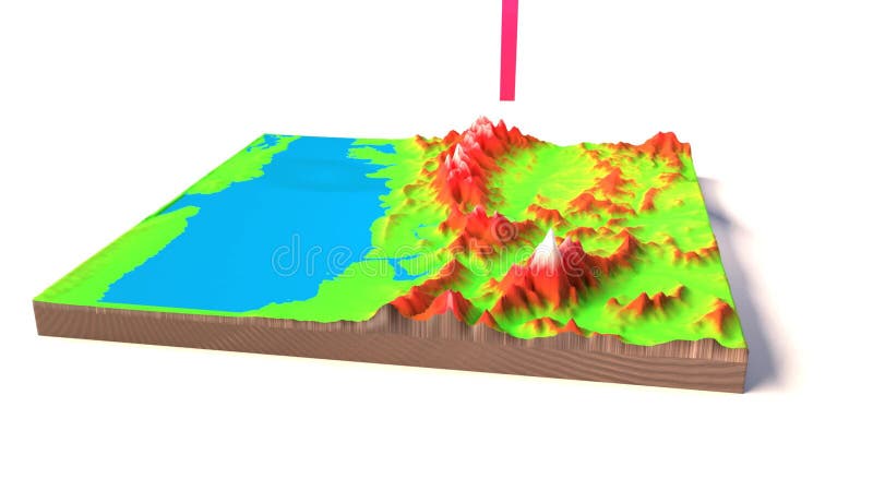 3D Illustration of a Rotating Pin on a 3D Map Stock Video - Video of ...