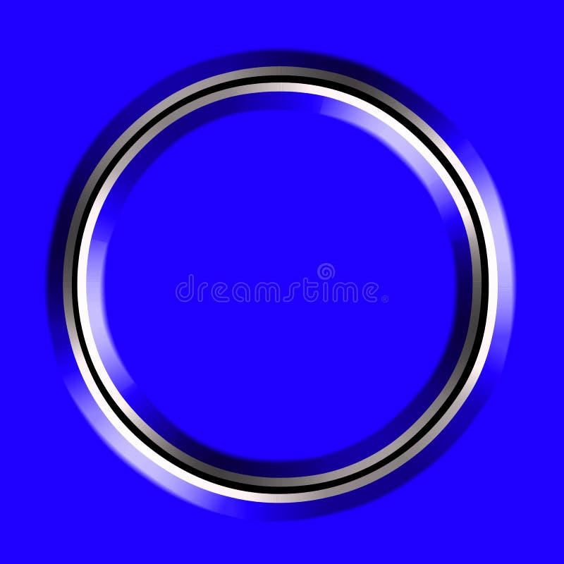 3d Illustration of Round Shape Circle with Black and White Double ...