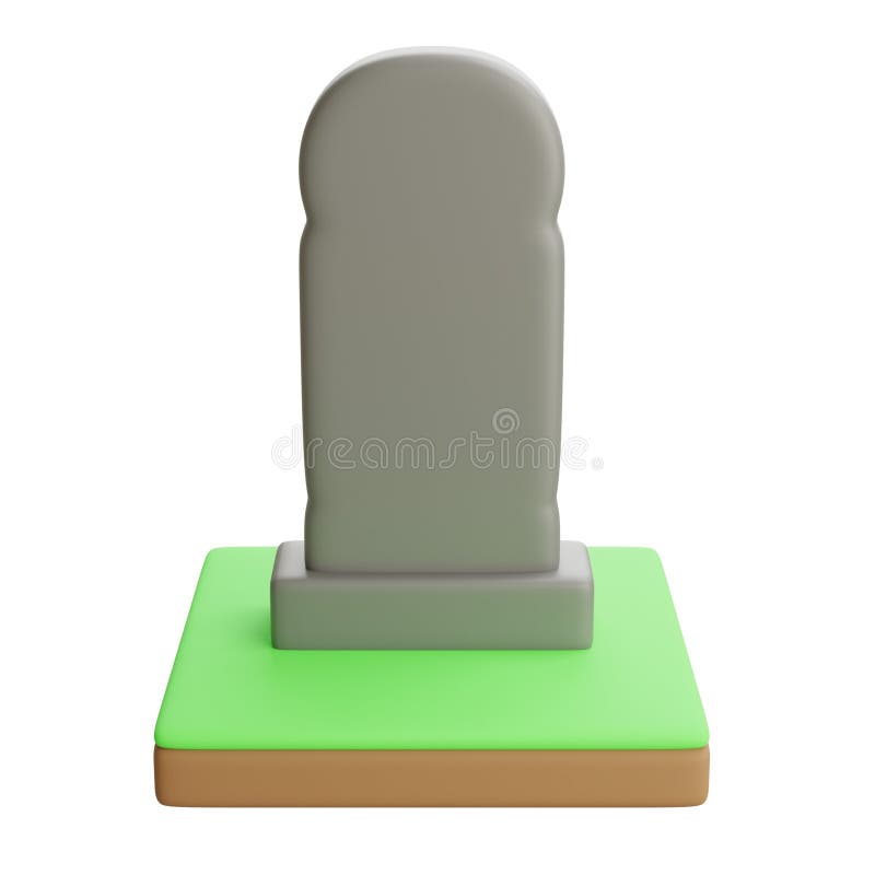 3D Illustration of Rounded Tombstone with Smooth Edges Stock Photo ...