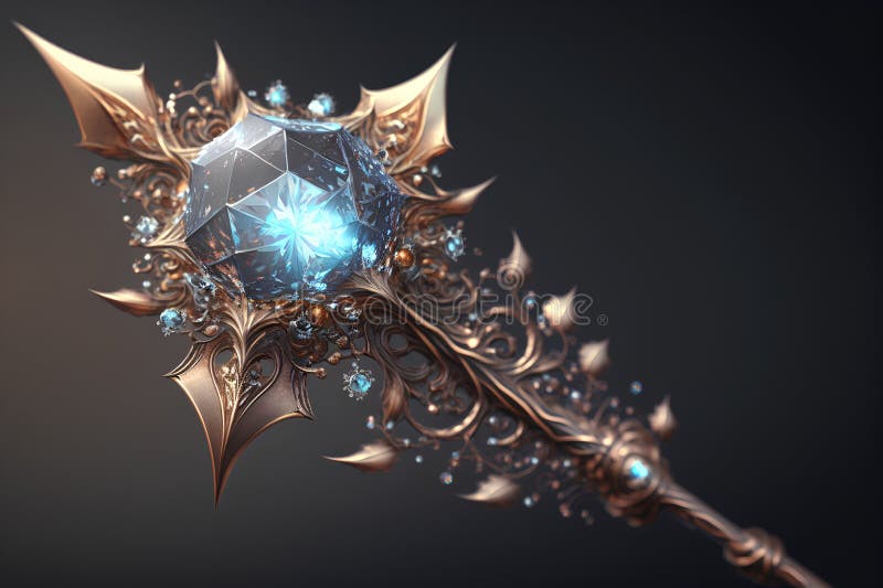 3d Illustration of a Royal Sword with Diamond and Crown on Black ...