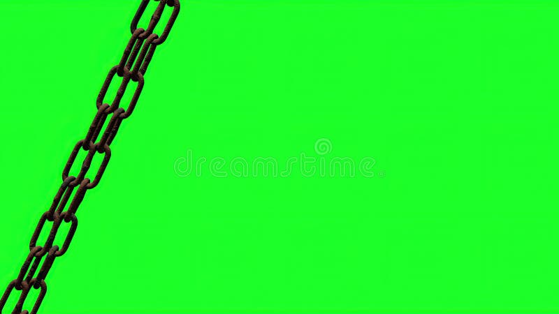 Rusted Chain on Green Screen Stock Illustration - Illustration of ...