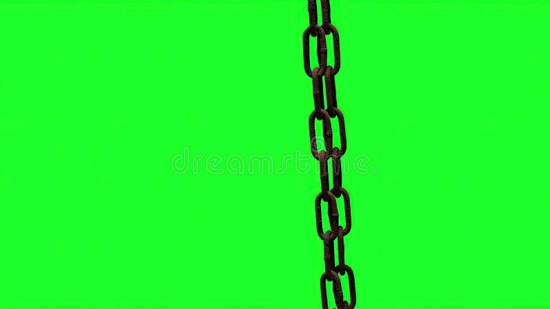 Rusted Chain on Green Screen Stock Illustration - Illustration of rusty ...