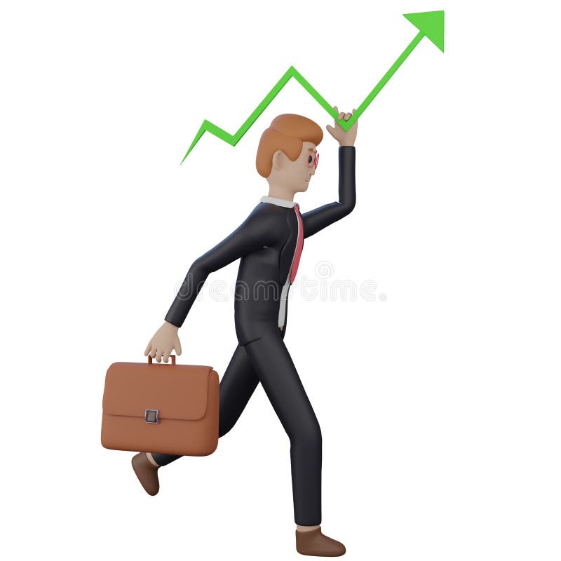 Sales Executive 3D Illustration Stock Image - Illustration of cartoon ...
