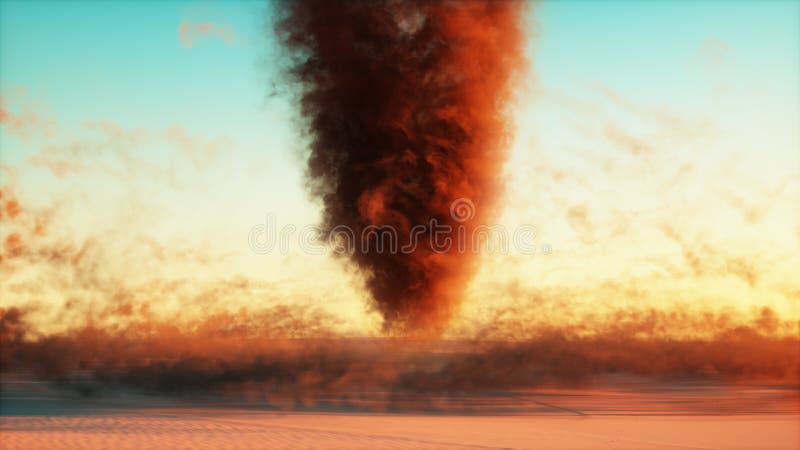 3d Illustration of a Sand Tornado Stock Illustration - Illustration of ...