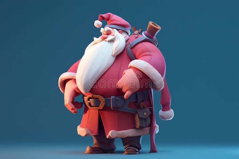 Santa Claus in a Solid Colour Background Stock Illustration ...