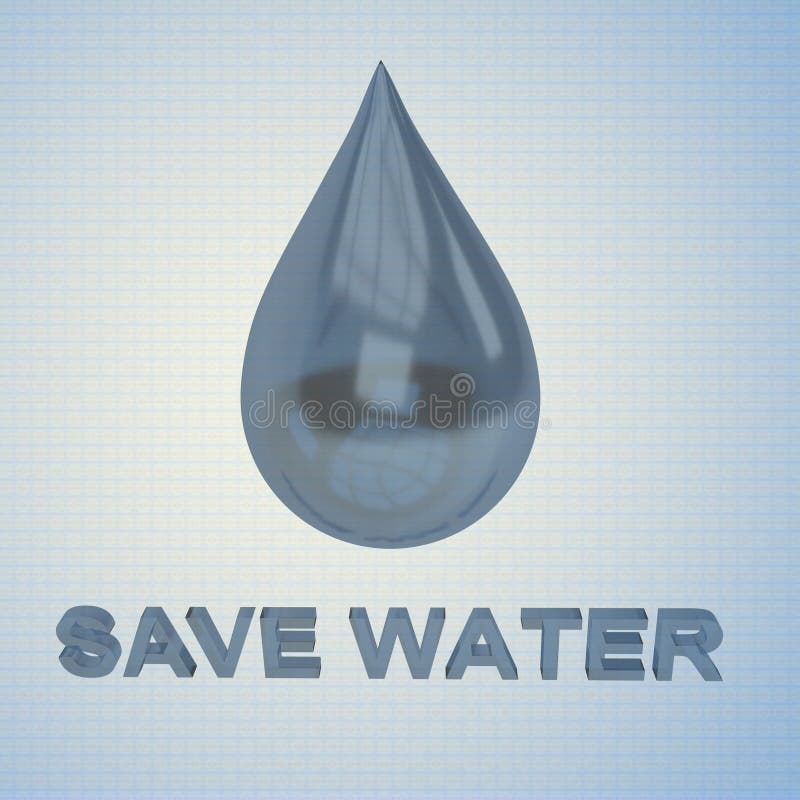 SAVE WATER concept stock illustration. Illustration of friendly - 117607103