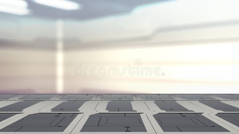 3d Illustration of Sci Fi Lab Table with Blur Sci-fi Background 3d ...
