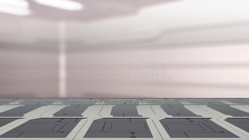 3d Illustration of Sci Fi Lab Table with Blur Sci-fi Background 3d ...