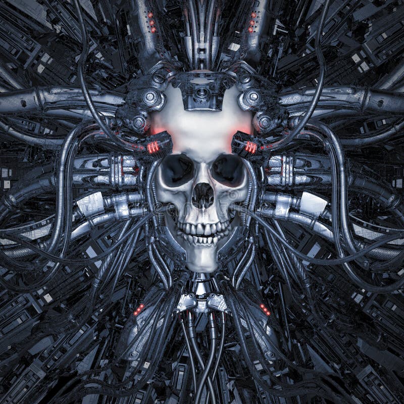 Evil in the machine stock illustration. Illustration of dramatic ...