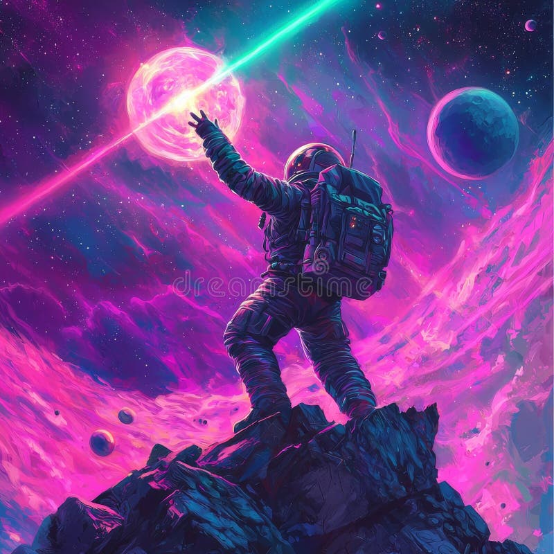 A 3D Illustration of a Science Fiction Solar Eclipse Scene Shows ...