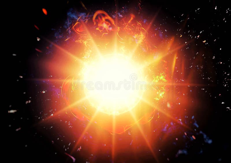 3d Illustration of Scorching Flames Burning in the Dark Stock ...