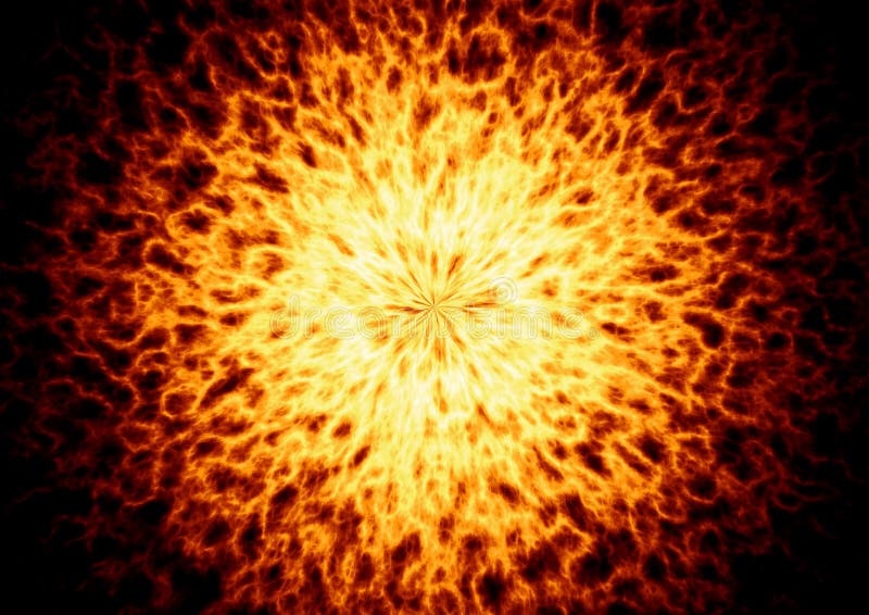 3d Illustration of Scorching Flames Burning in the Dark Stock ...