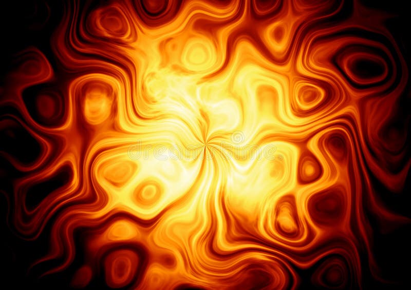 3d Illustration of Scorching Flames Burning in the Dark Stock ...