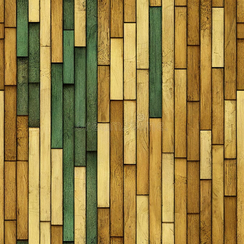 3d Illustration Seamless Pattern of Bamboo Wood Stock Illustration ...