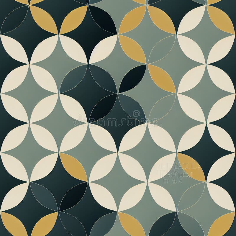 3d Illustration Seamless Pattern of Colored Simple Shapes Stock ...