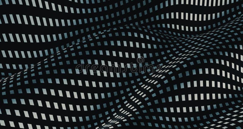 3d Illustration Seamless Ripple Pattern Repetition of Black and White ...