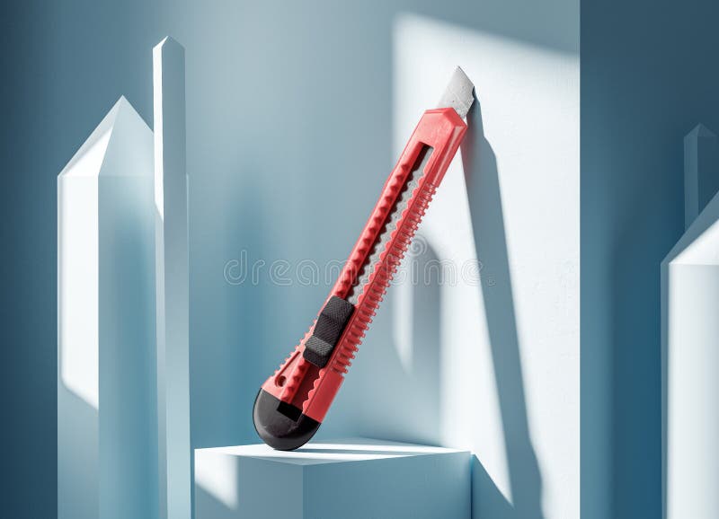 Segmented Blade Utility Knife Stock Image - Image of draft, blade ...