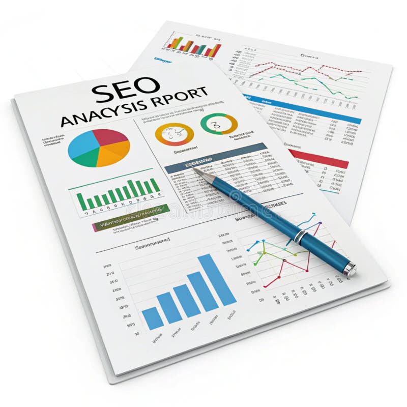 SEO Analysis 3D Illustration Isolated on White Background Stock ...