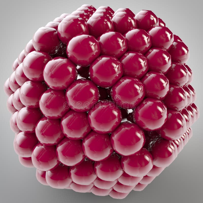 3D Illustration of Shape Object Consists of Balls Stock Illustration ...