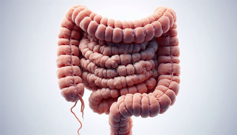 Detailed Anatomical Model of Human Intestines Stock Illustration ...