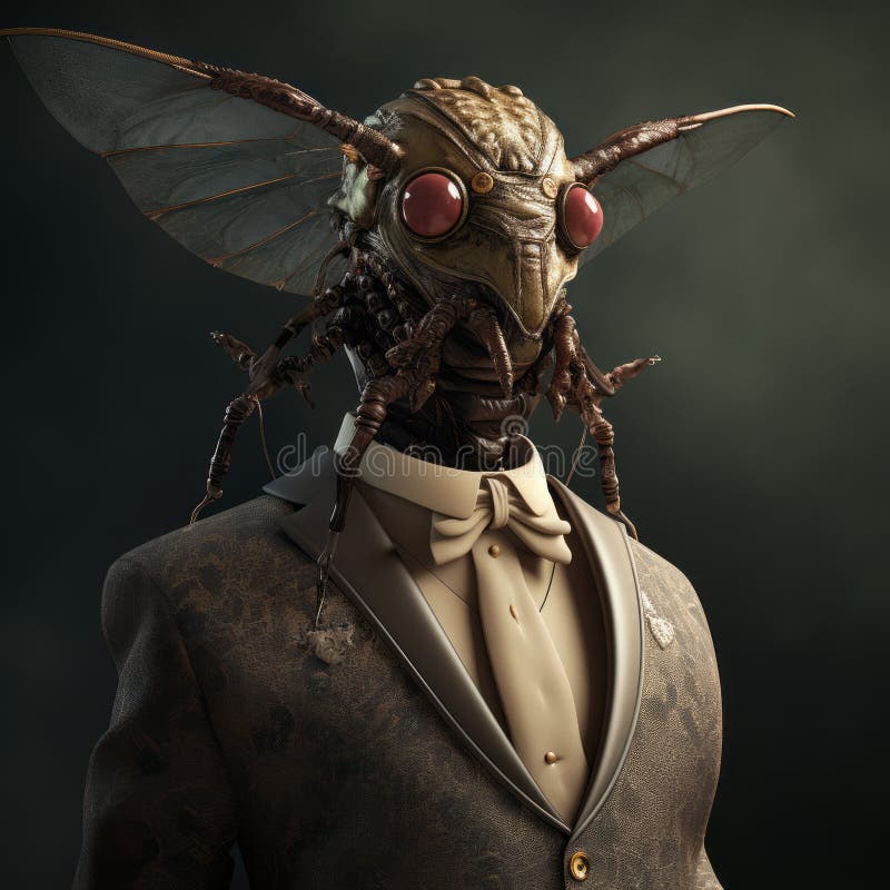 Bronzepunk-inspired Insect in a Mask: Detailed Atmospheric Portraits ...