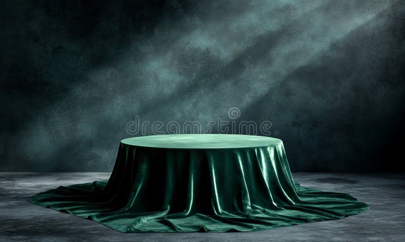 A 3D Illustration Showing a Stage Studio Where Objects are Draped with ...
