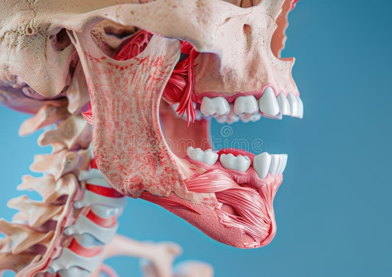 This 3D Illustration Shows the Dislocation of the Temporomandibular ...