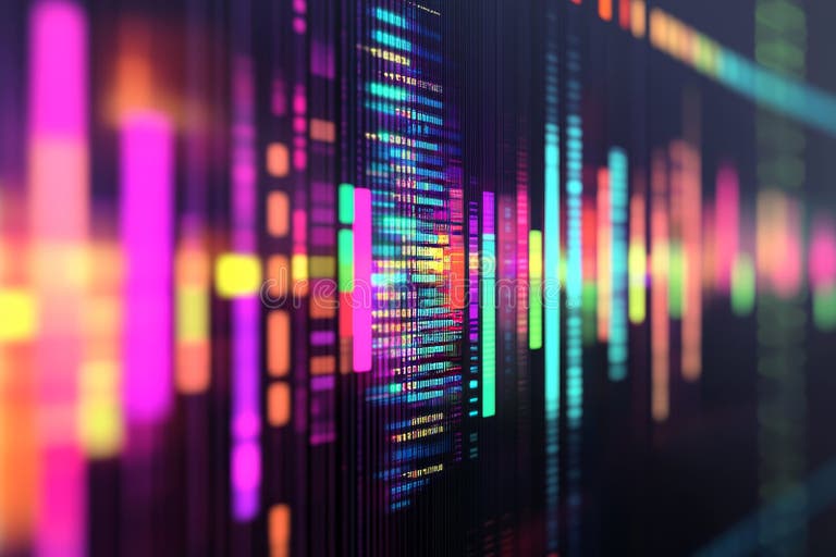 The 3D Illustration Shows a Method for Color-coding DNA Sequences ...