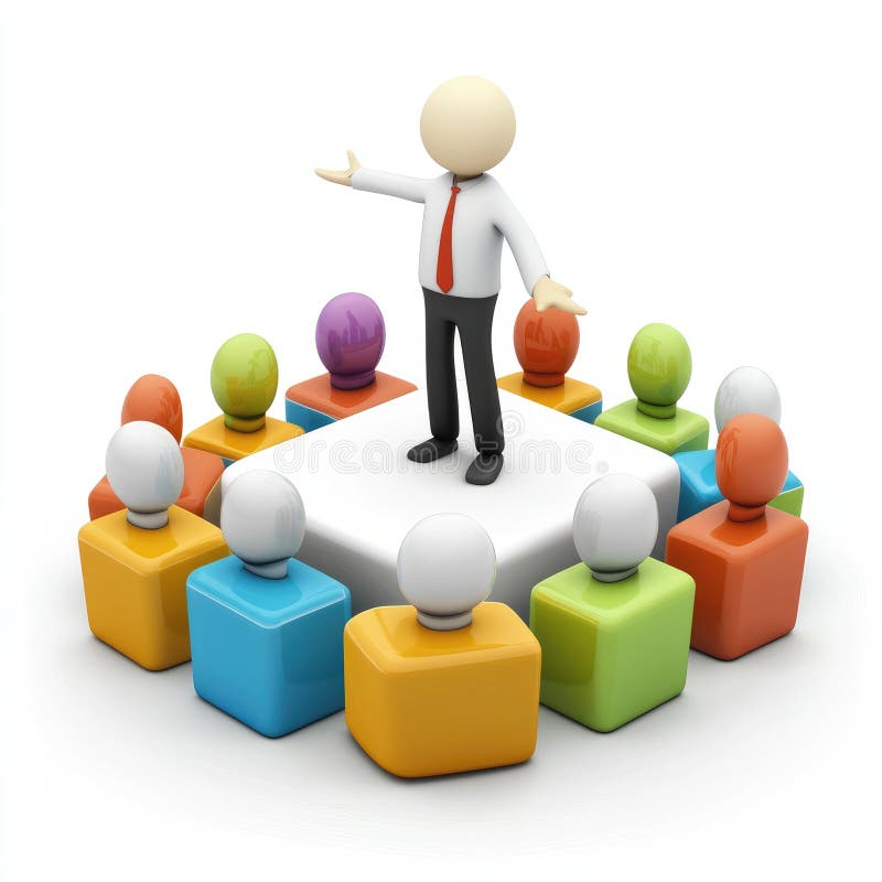 **Title:** Successful Business Presentation: Leader Addressing Diverse ...