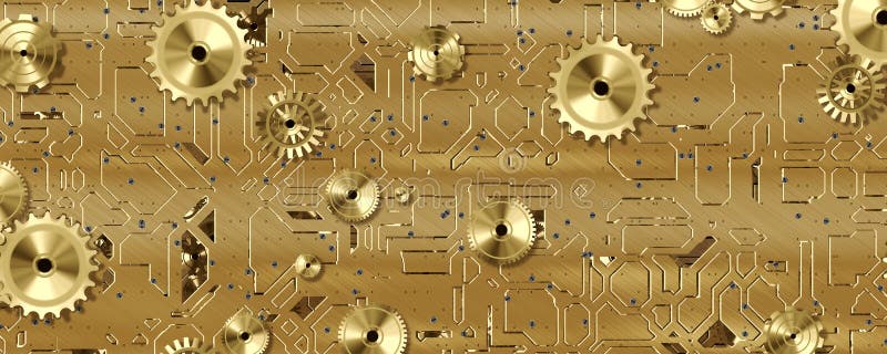 3d Illustration Simple Clockwork Machine Stock Illustration ...