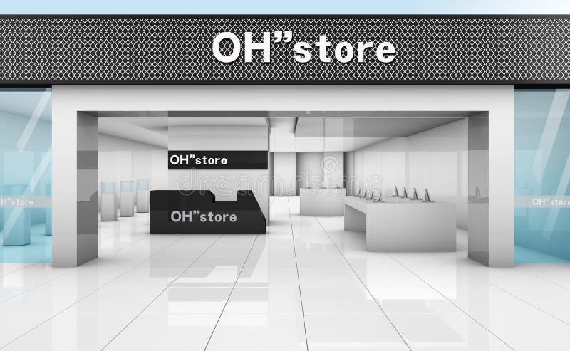 3D Illustration Simple Fashion Clean Concept Store Stock Illustration ...