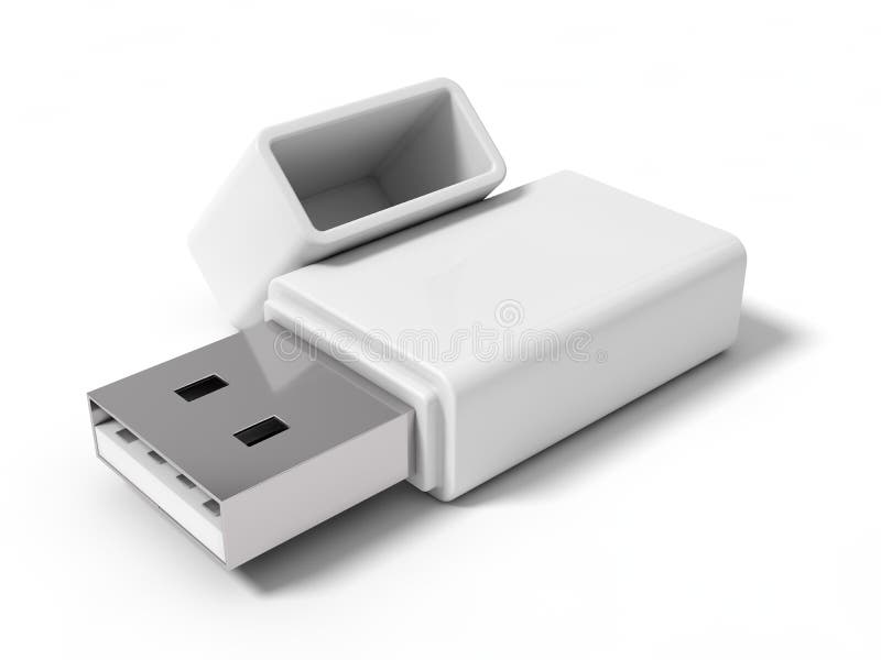 3d Illustration of Simple Usb Stick. Stock Illustration - Illustration ...
