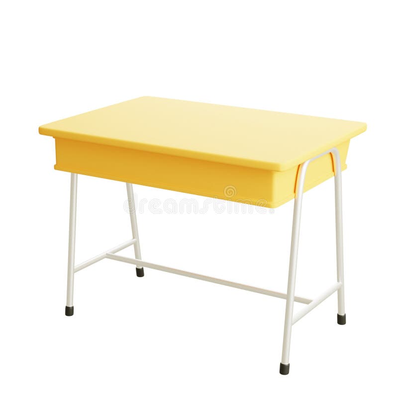 Modern Yellow Desk with Minimalist Design Stock Illustration ...