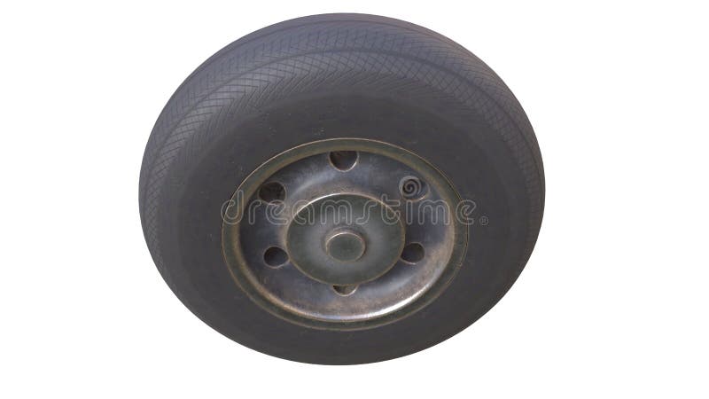 3d Illustration of Small Wheel Isolated on White Background Stock ...