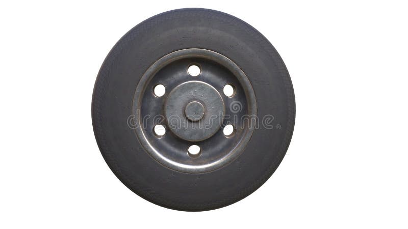 3d Illustration of Small Wheel Isolated on White Background Stock ...