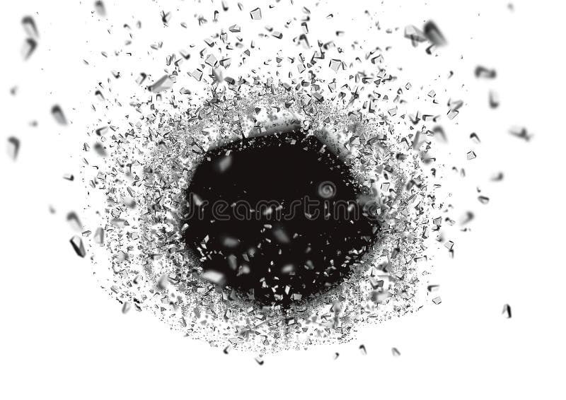 3d Illustration of Smoke and Debris Flying from the Impact of an ...