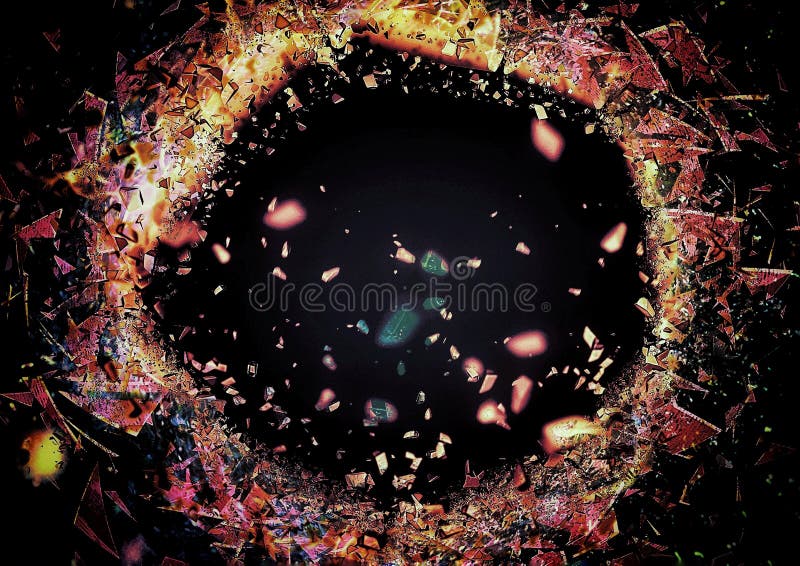 3d Illustration of Smoke and Debris Flying from the Impact of an ...