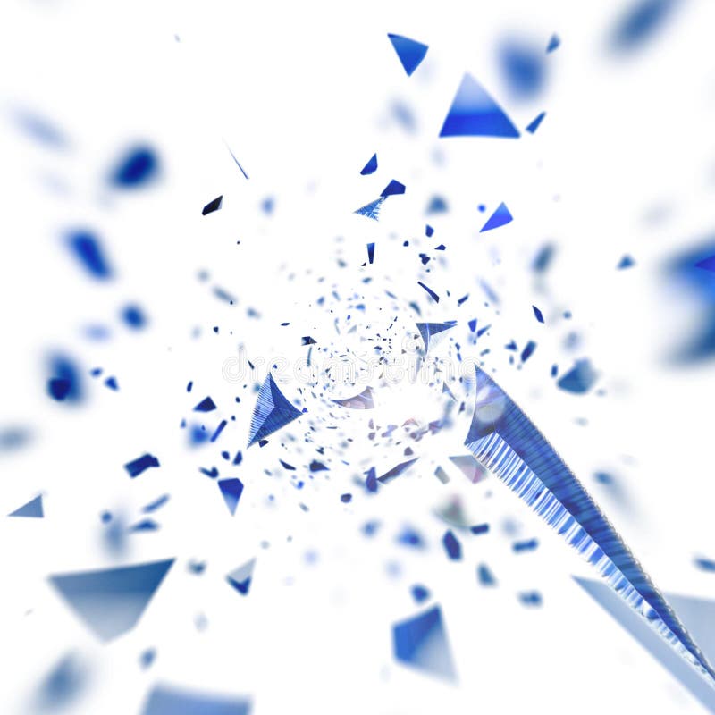 3d Illustration of Smoke and Debris Flying from the Impact of an ...