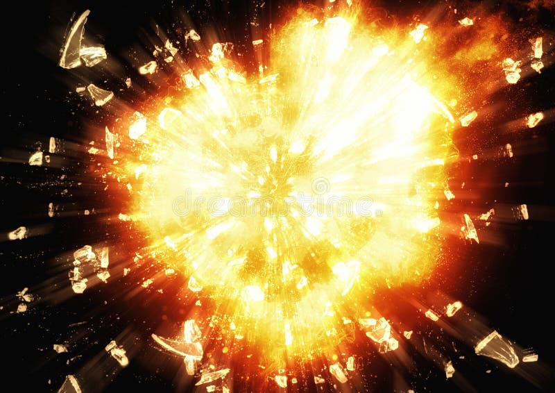 3d Illustration of Smoke and Debris Flying from the Impact of an ...