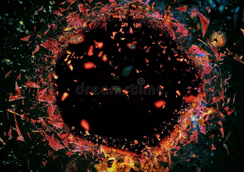 3d Illustration of Smoke and Debris Flying from the Impact of an ...